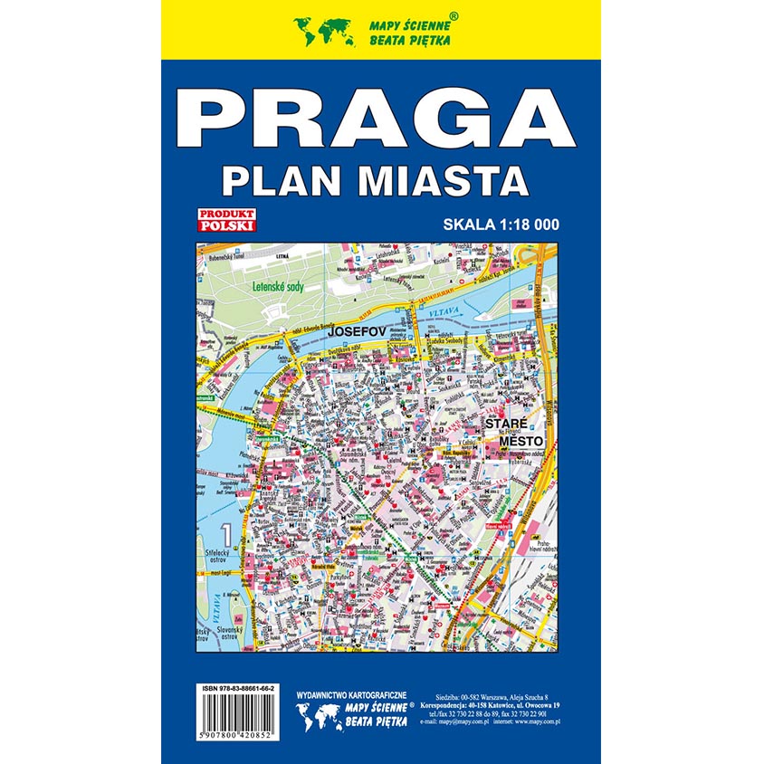 MAPA SKŁADANA PRAGI 1:18 000
