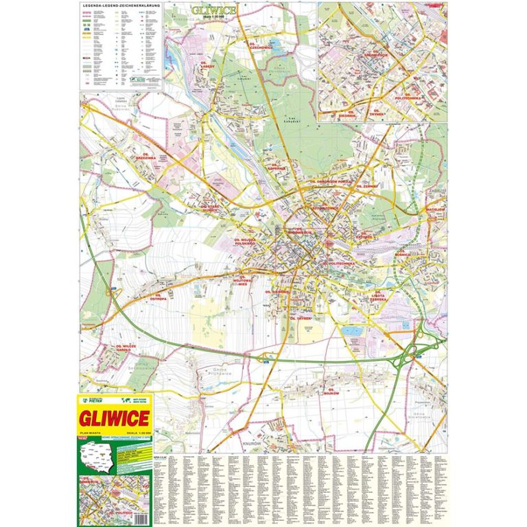 MAPA SKŁADANA GLIWIC